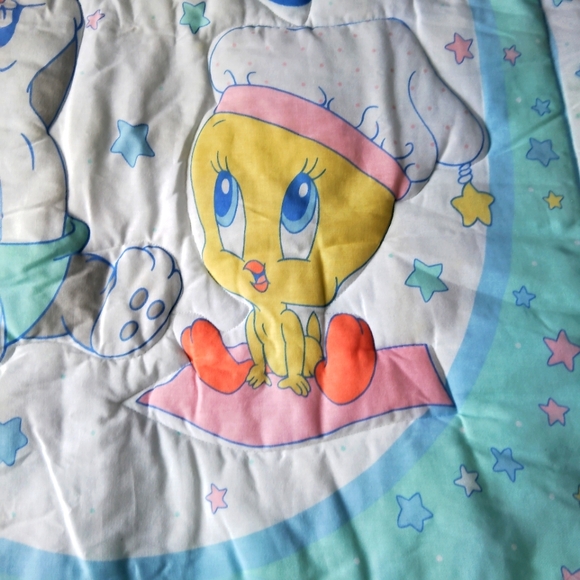 Warner Bros. | Bedding | Vtg 99s Baby Looney Tunes Crib Blanket ...